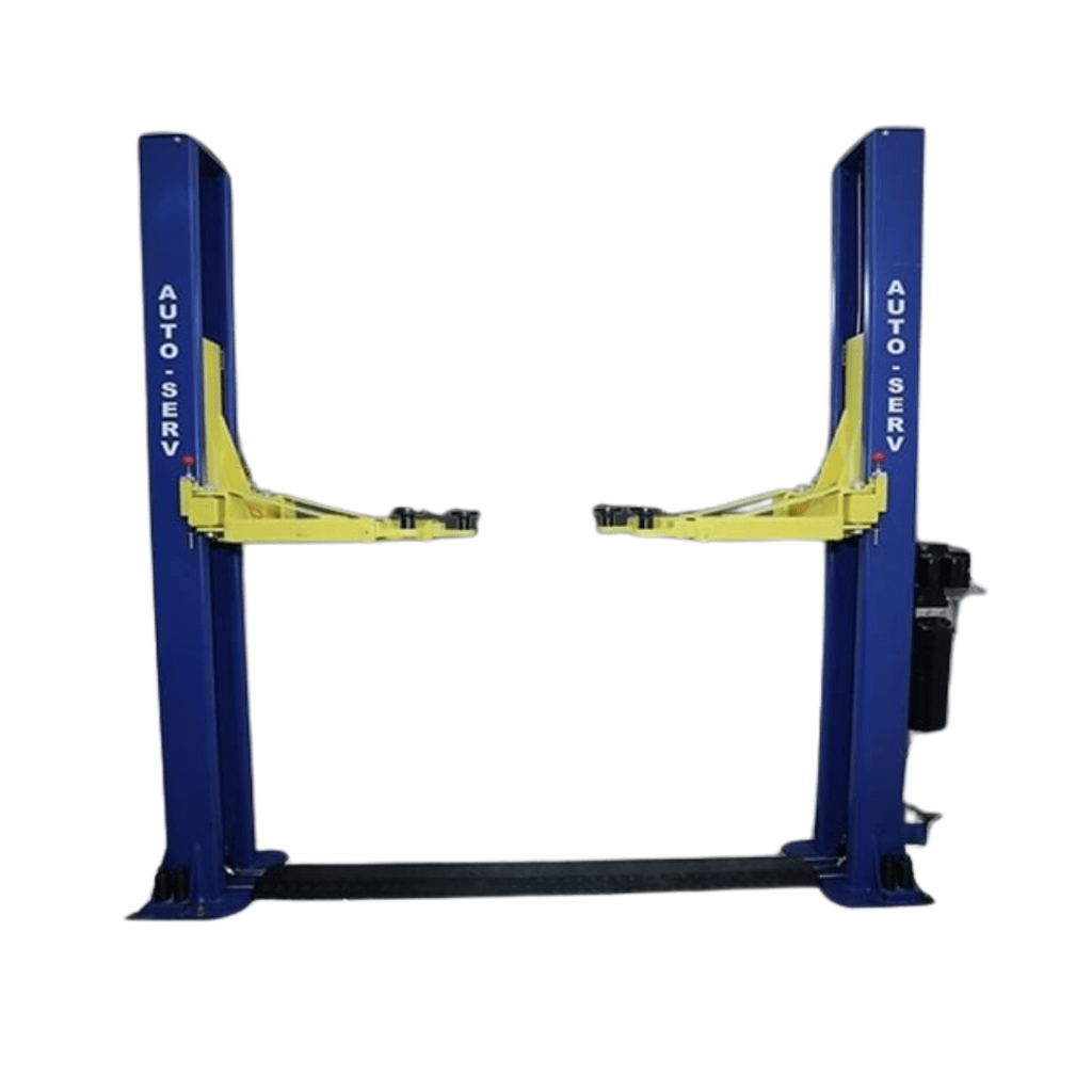 Base Floor Double Cylinder Hydraulic 2 Post Lift | Samvit Garage Equipments