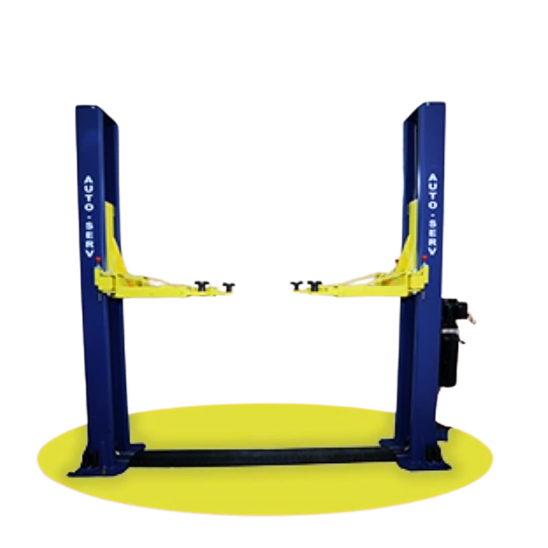 Base Floor Double Cylinder Hydraulic 2 Post Lift | Samvit Garage Equipments